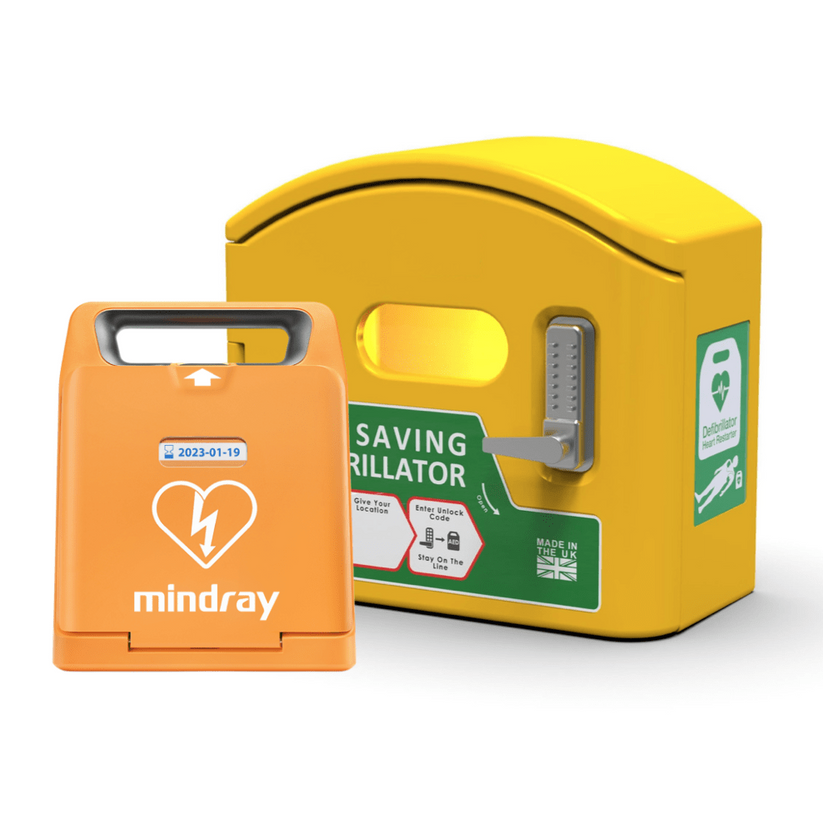 C1A Mindray BeneHeart Defibrillator & Locked DefibCaddy Outdoor Cabine ...